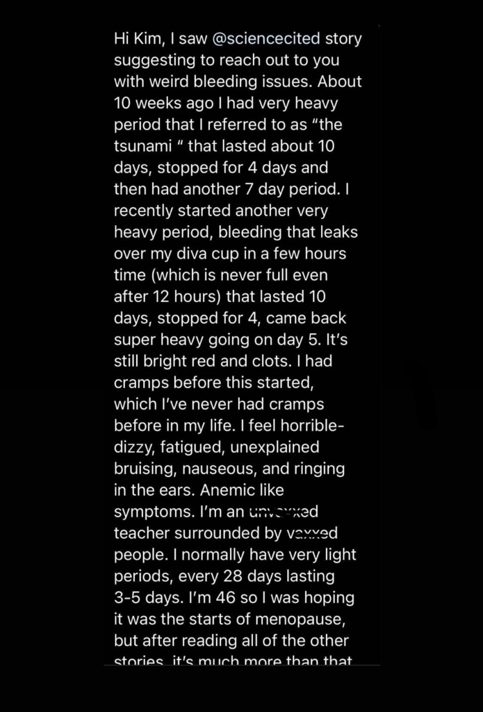 Women Complaining of Severe Menstrual Disorders post COVID Injections ...